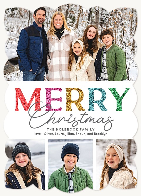 Festive Glitter | Personalized Holiday Cards