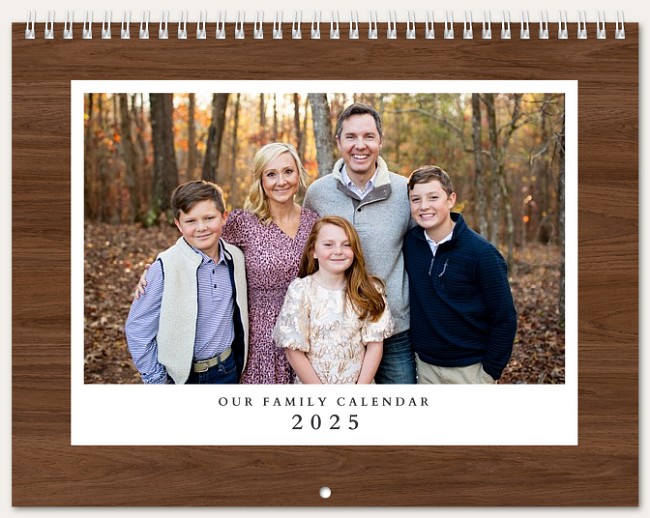 Wood Border Calendar | Custom Photo Calendars