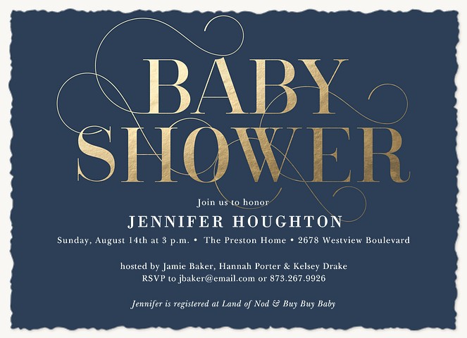 Ornate Shimmer | Baby Shower Invites