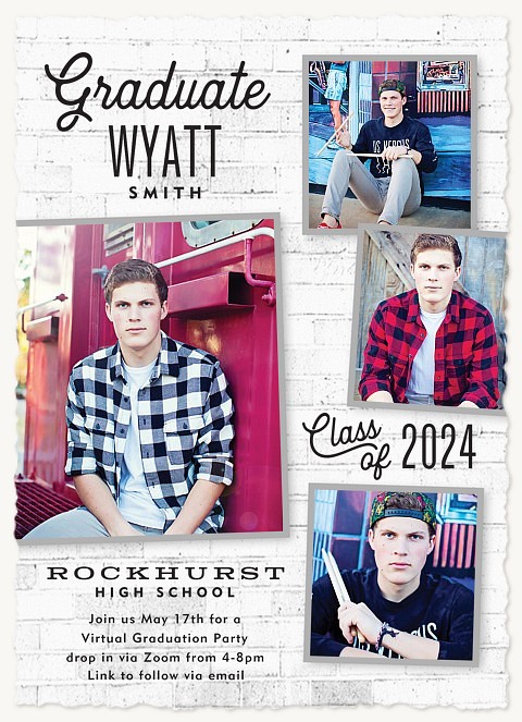 Industrial Brick | Graduation Invitations