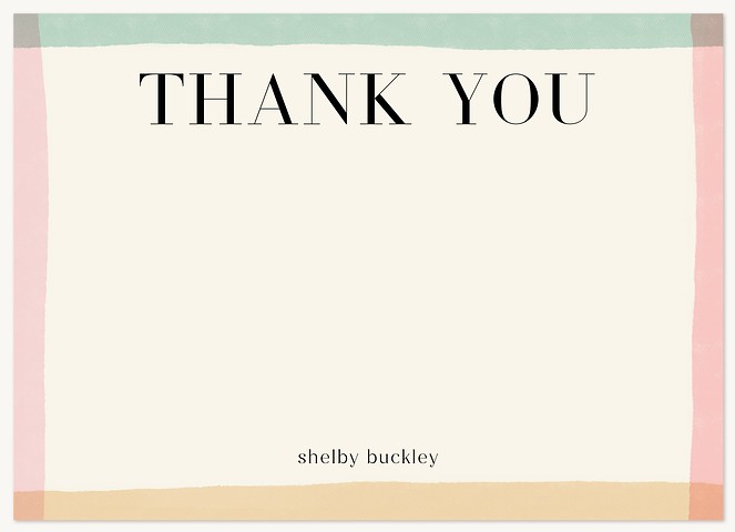 Pastel Strips | Thank You Cards