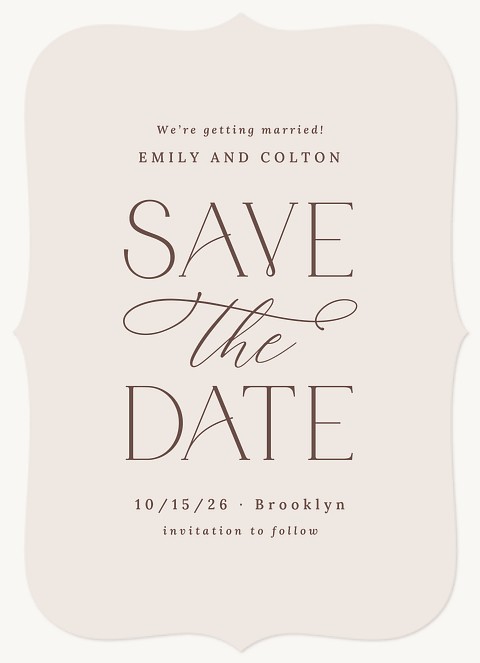 Elegant Type | Save the Date Cards