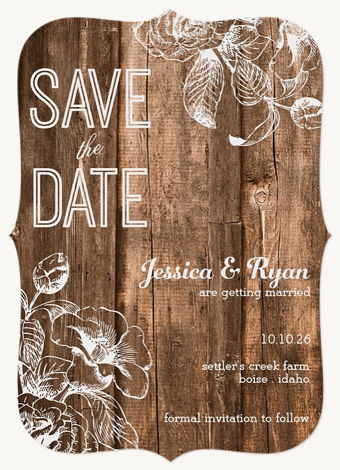 Rustic Floral | Save the Date Cards